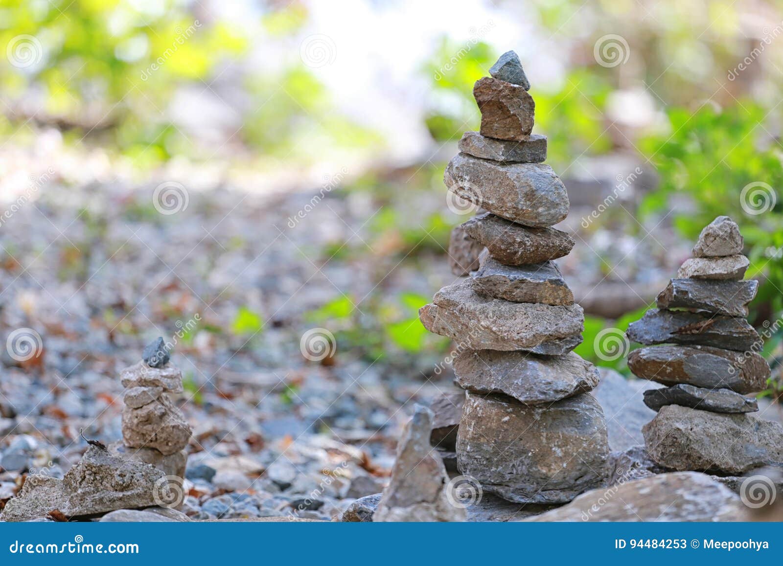 Stones Stacked of Pyramid Shaped. Stock Image - Image of stone, small ...