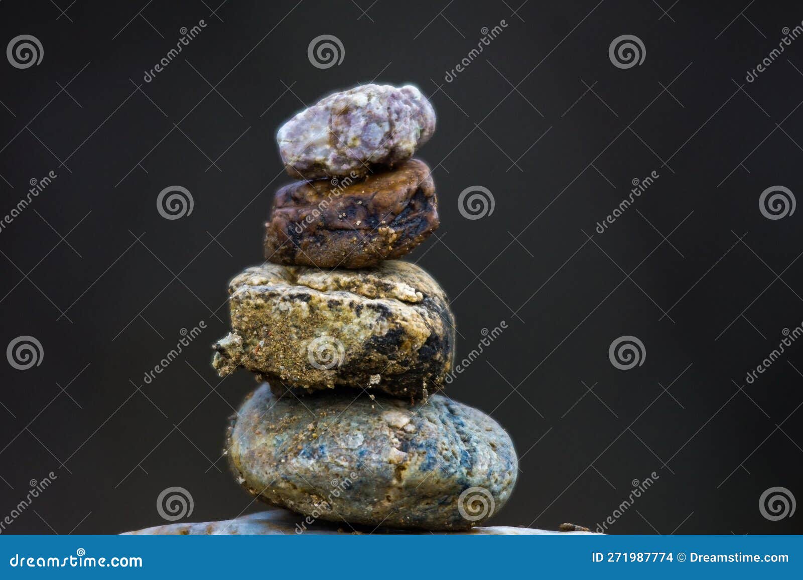 Stones Stacked on Top of Each Other Stock Photo - Image of closeup ...