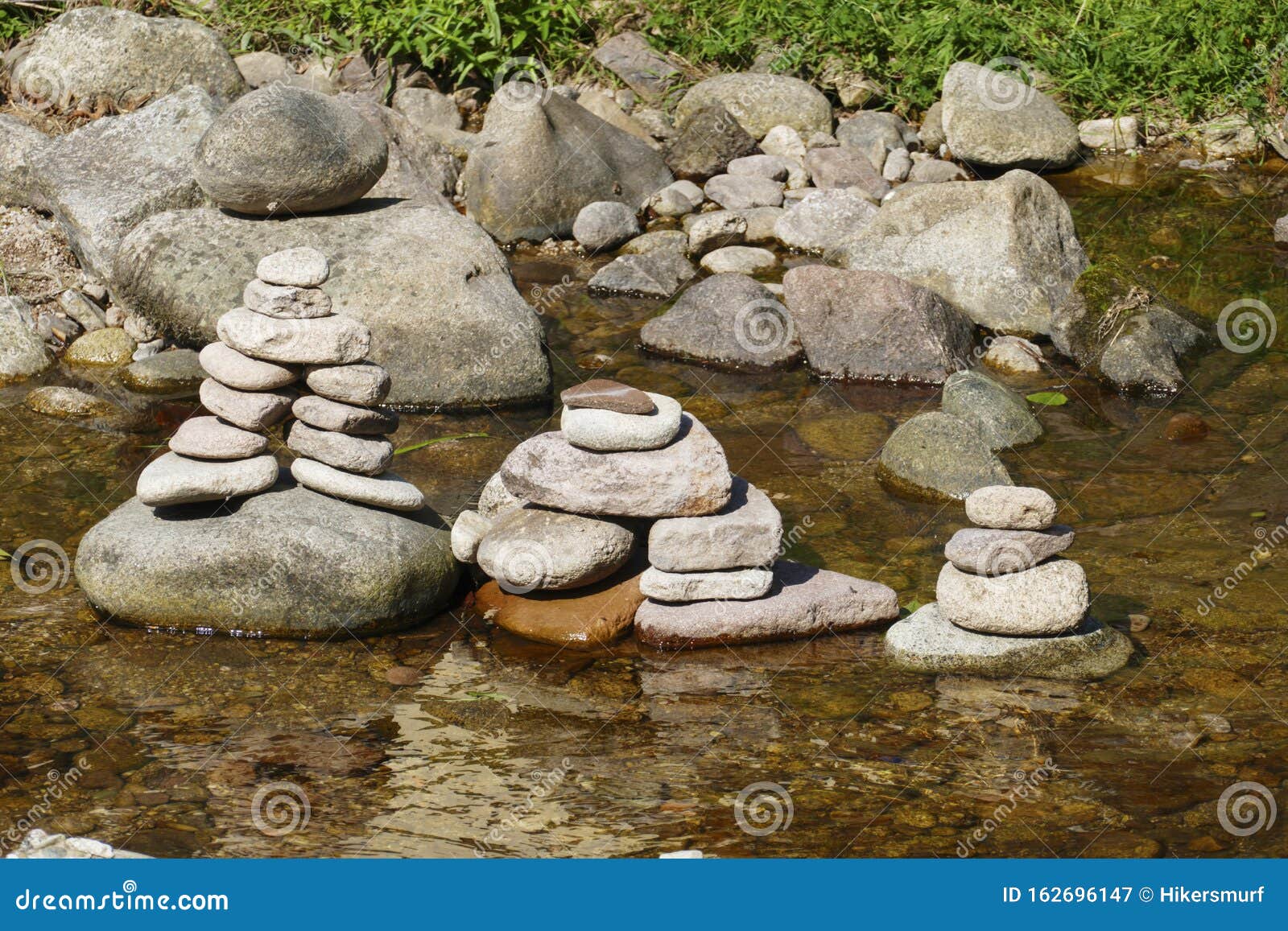 Stones Stacked on Top of Each Other in Stream Bed, Esoteric Exercise ...