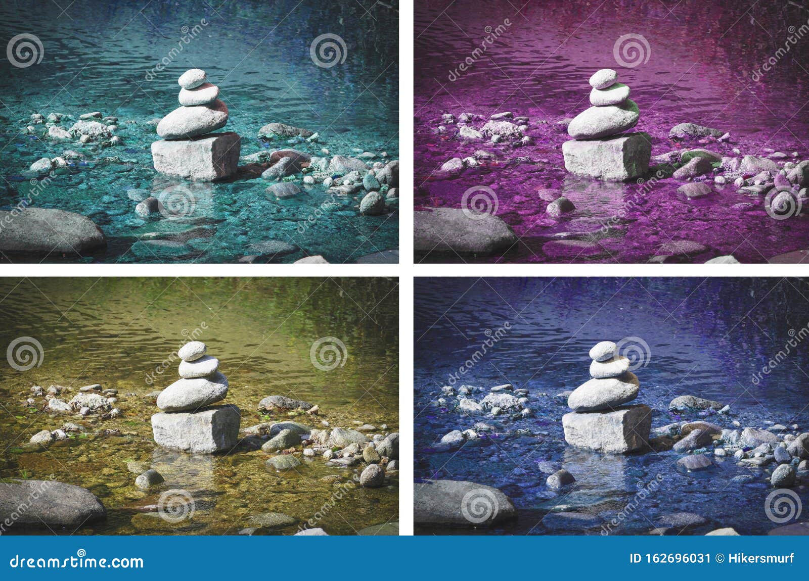 Stones Stacked on Top of Each Other in Stream Bed, Esoteric Exercise ...