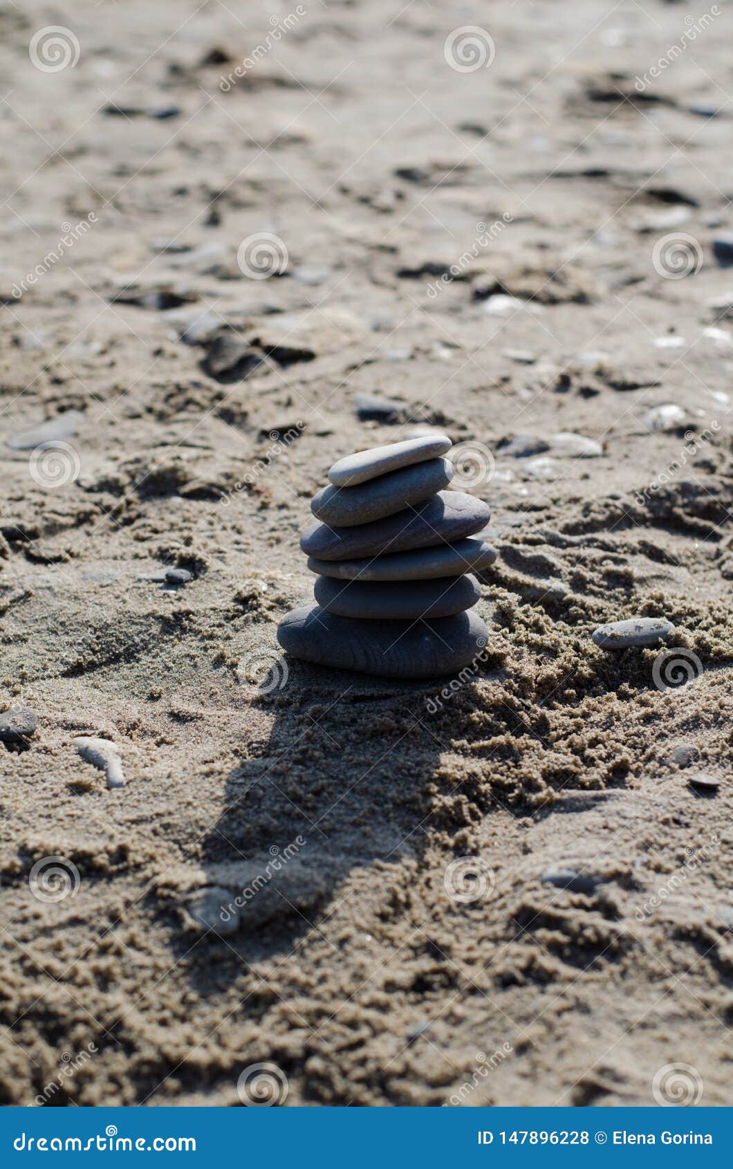 Stones Stand on the Seashore on the Sand Stock Photo - Image of natural ...