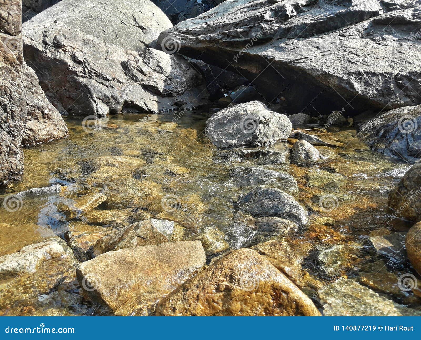 Stones on Stream Looks Beautiful. Stock Image - Image of morning ...