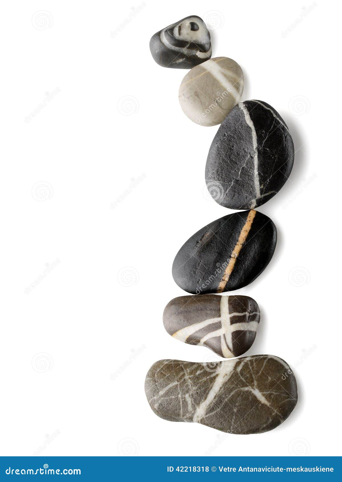 Stones with Stripes Arranged To a Curve Stock Photo - Image of bright ...