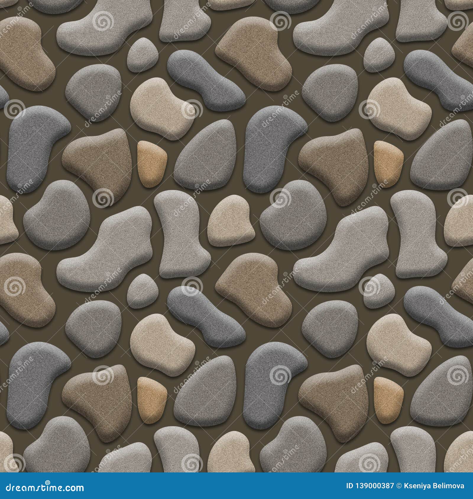 Stones Texture. Seamless Stone Wall, Brick Background Texture Vector ...