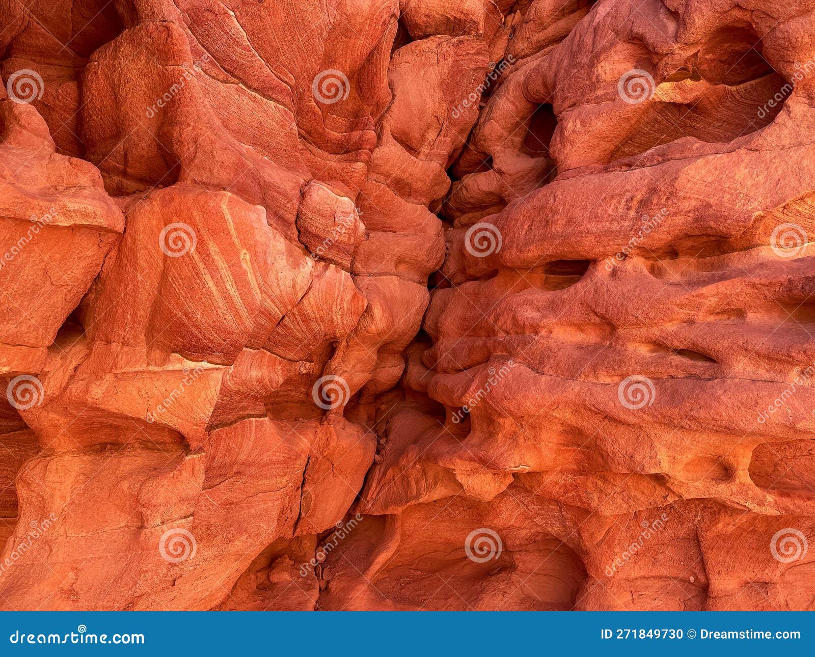Stones and Textures of the Colored Red Salam Canyon, Egypt Stock Photo ...