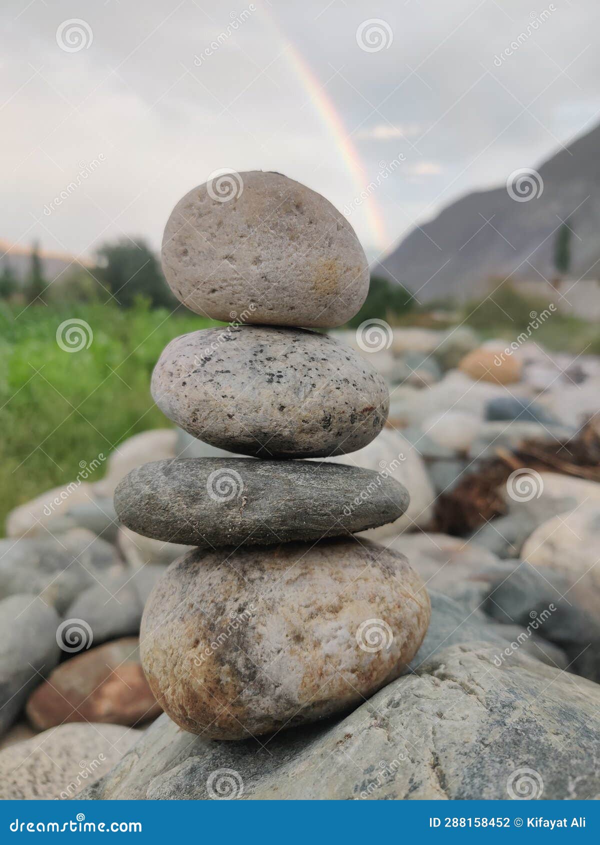 Stones Tower Small Things Make Bigger Dreams Stock Photo - Image of ...