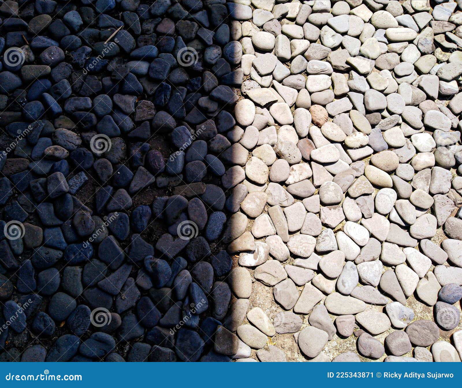 The Stones Under the Sunlight and Shade Stock Image - Image of brick ...