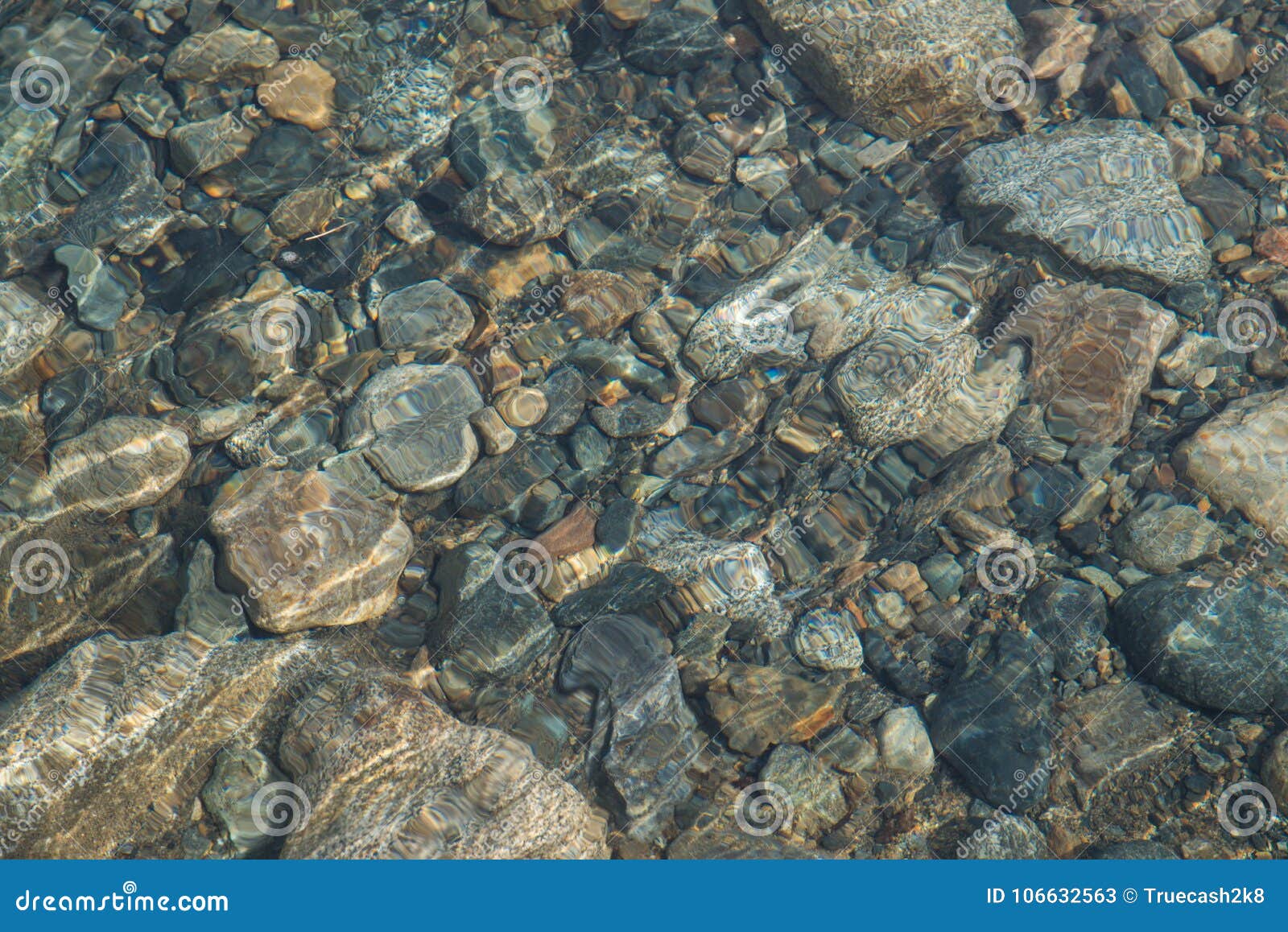 Stones Underwater of Clear River , Closeup. Stock Image - Image of ...