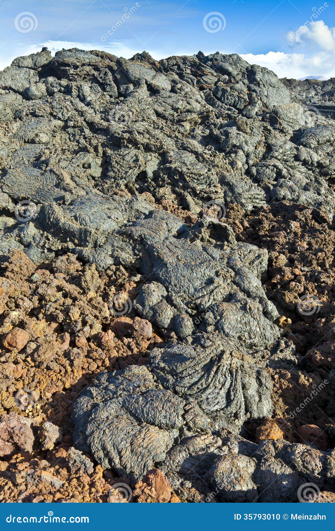 Stones of Volcanic Flow Give a Beautiful Structure Stock Photo - Image ...