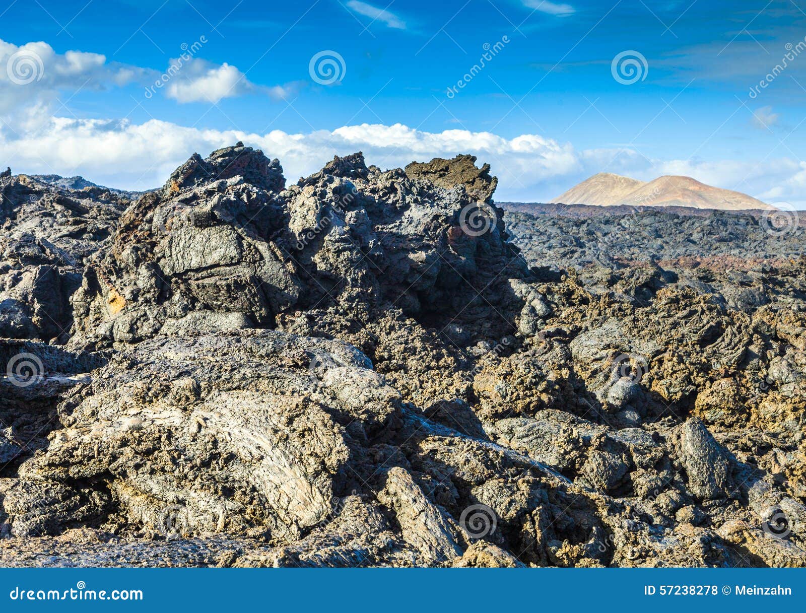 Stones of Volcanic Flow Give a Beautiful Structure Stock Photo - Image ...