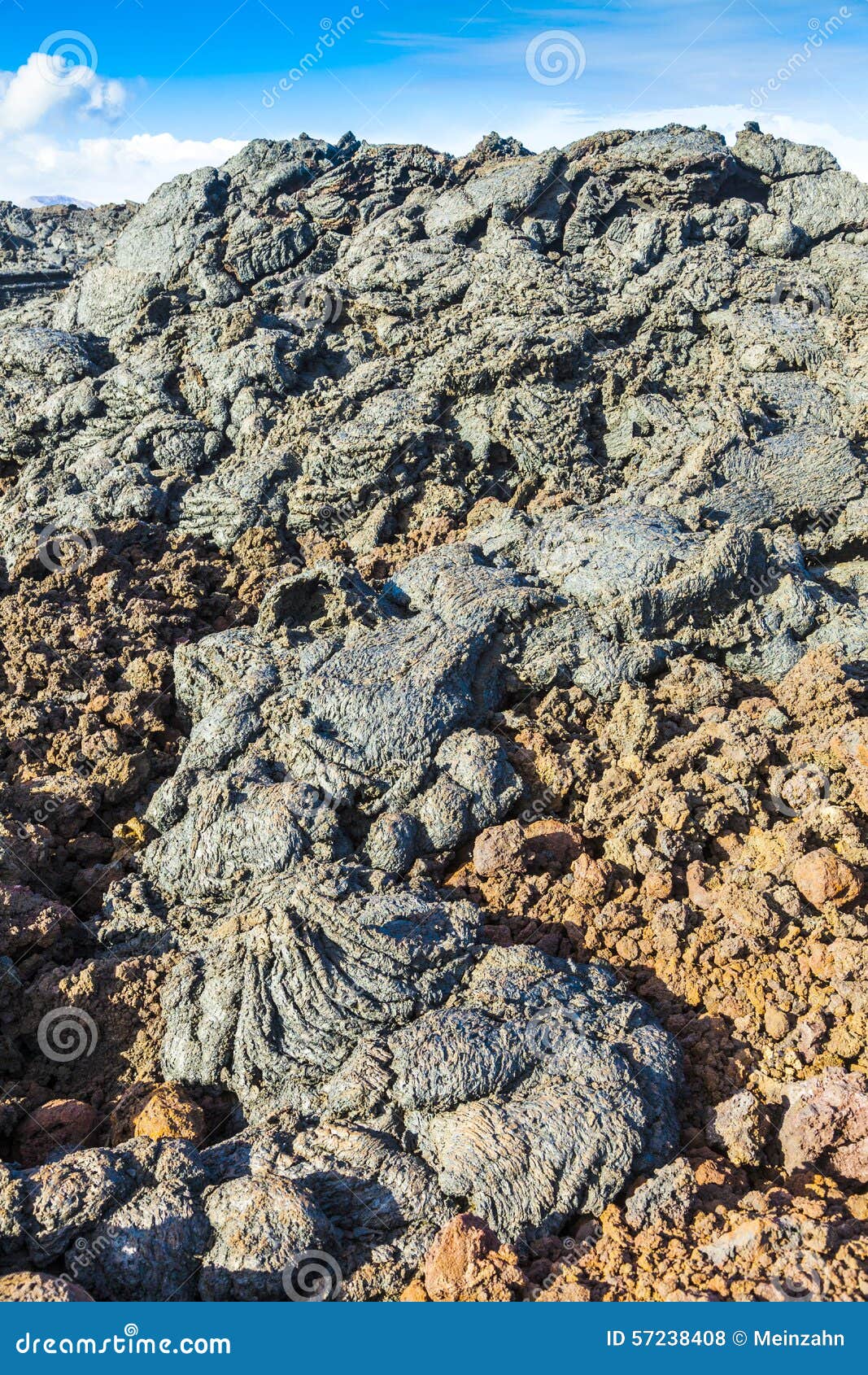 Stones of Volcanic Flow Give a Beautiful Structure Stock Photo - Image ...