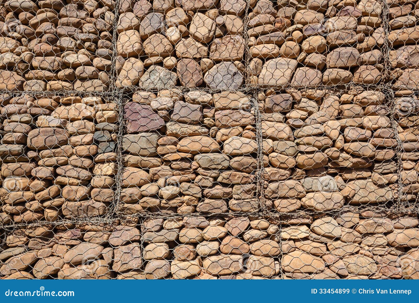 Stones Wall Wire Cages stock image. Image of construction - 33454899