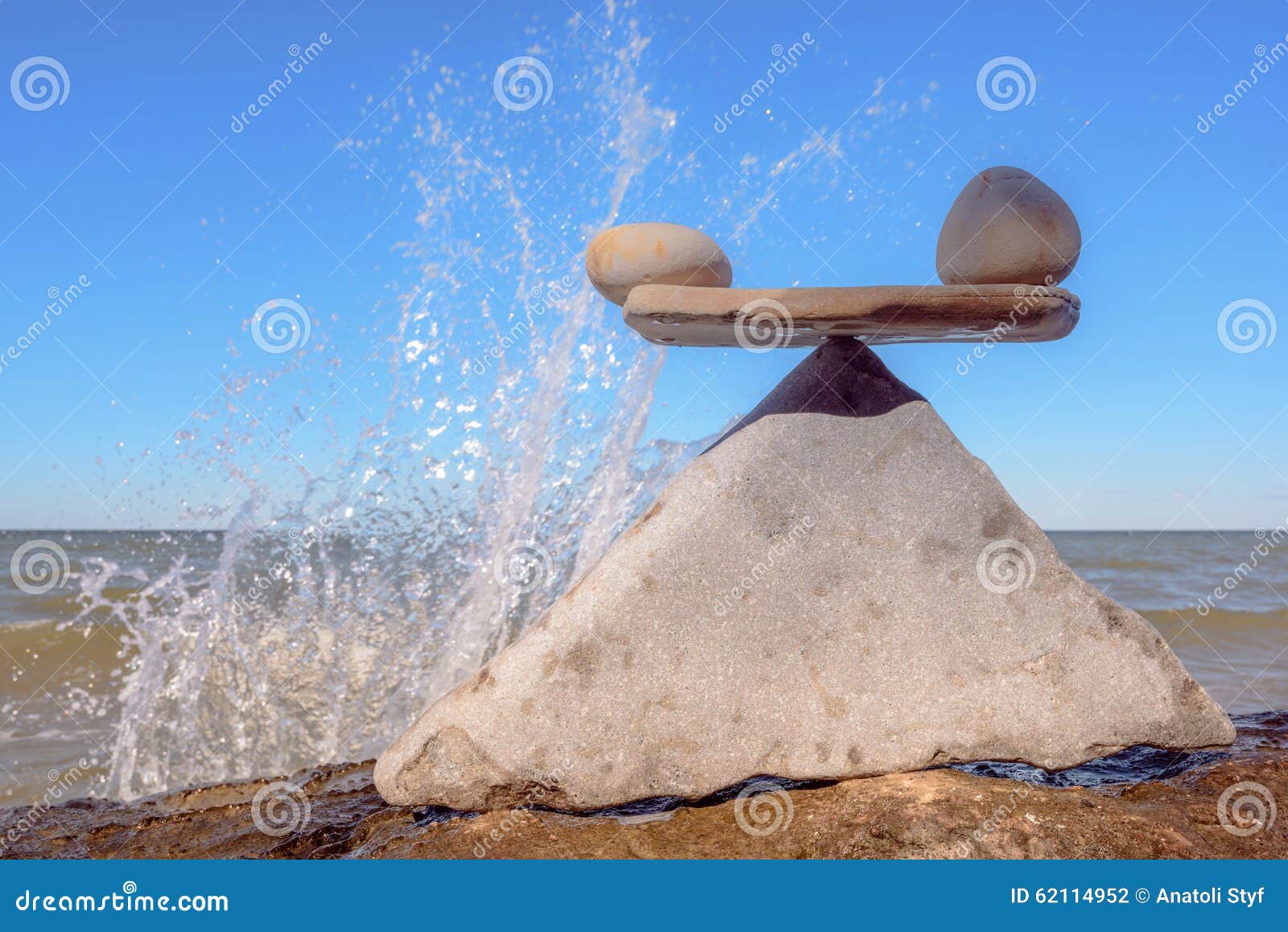 Stones and water stock photo. Image of harmony, backdrop - 62114952
