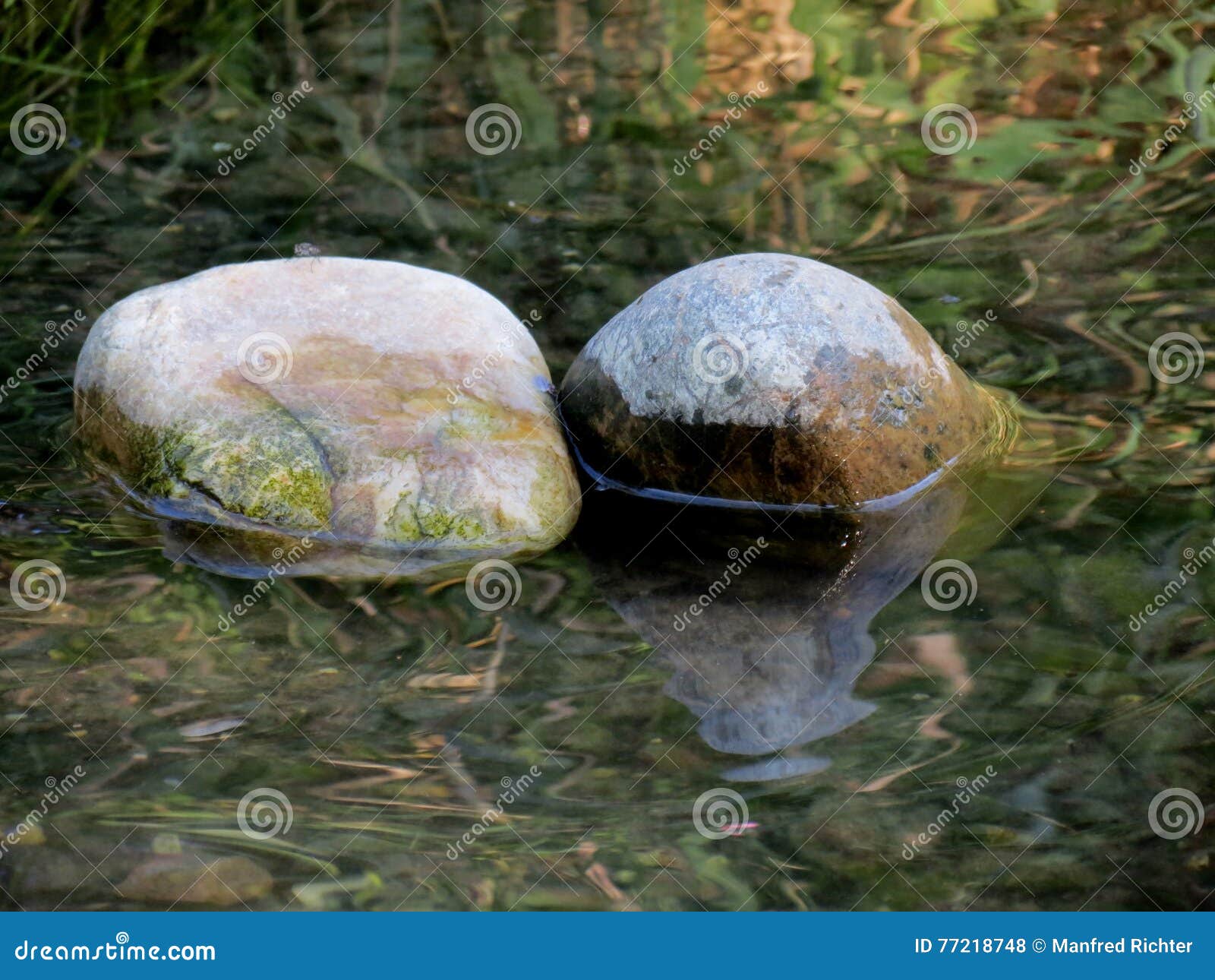 Stones in water stock photo. Image of pattern, grey, decoration - 77218748