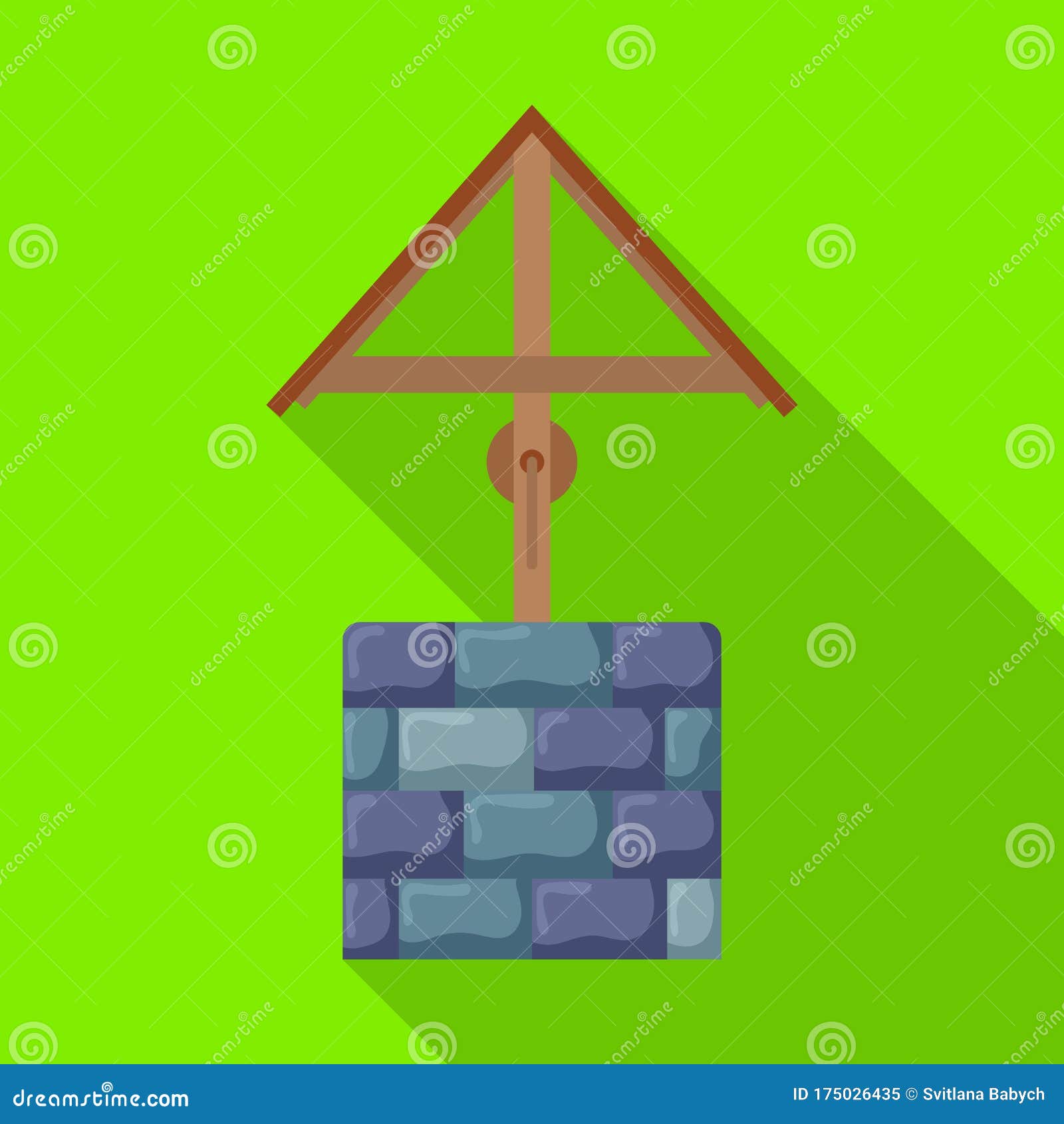 Stones Well Vector Icon.Flat Vector Icon Isolated on White Background ...