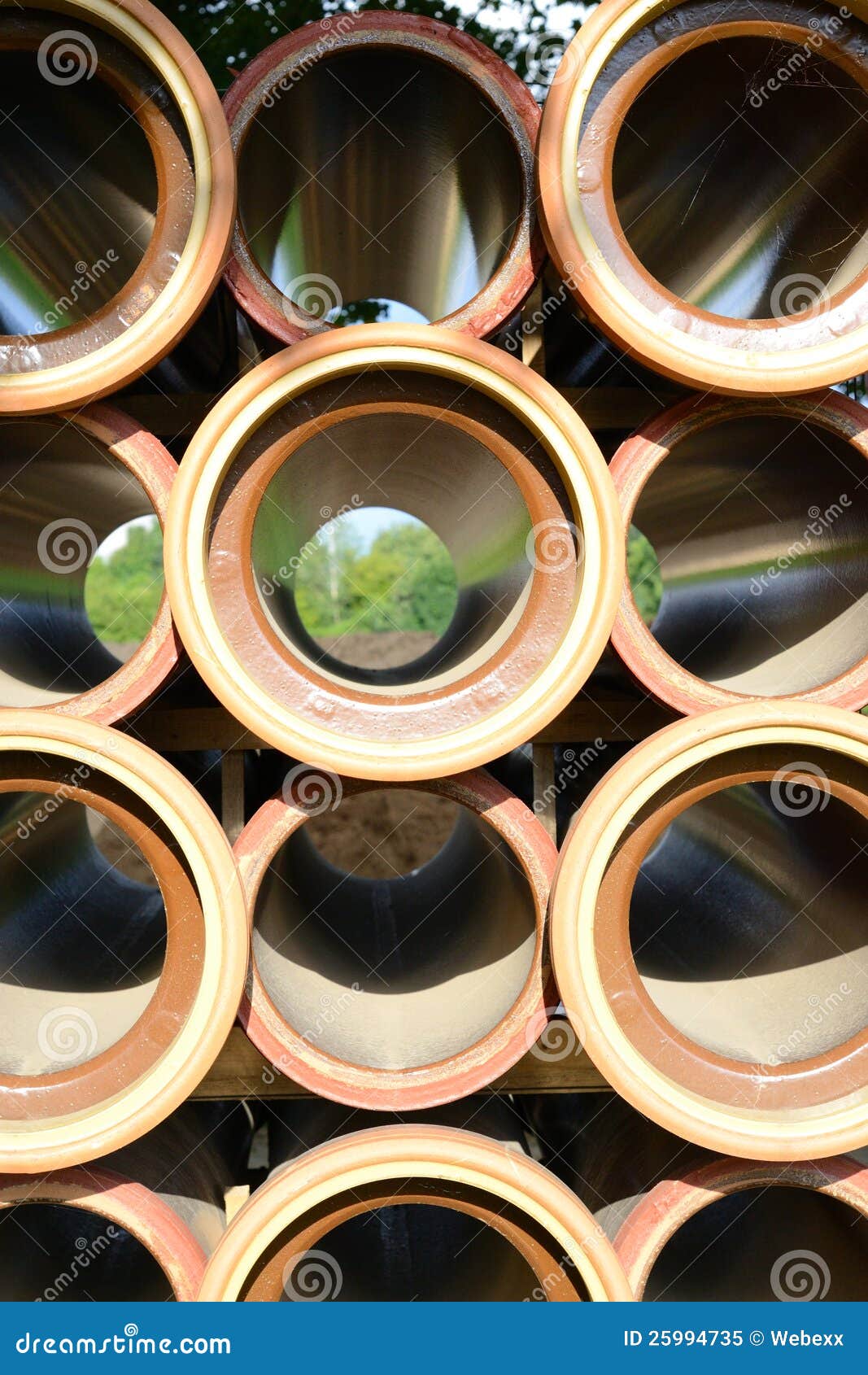 Stoneware pipes stock image. Image of sewers, vitrified - 25994735