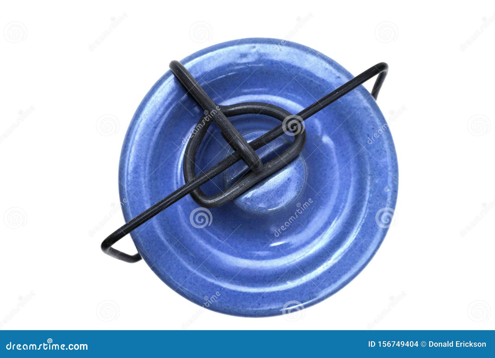 Stoneware Pot with Wire Lock Lid, Isolated on White Stock Photo - Image ...
