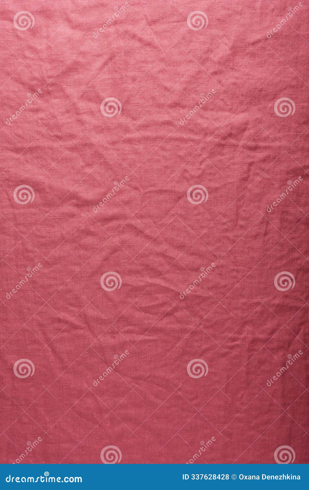 Stonewashed Linen Fabric in Dark Pink Color Stock Photo - Image of wave ...