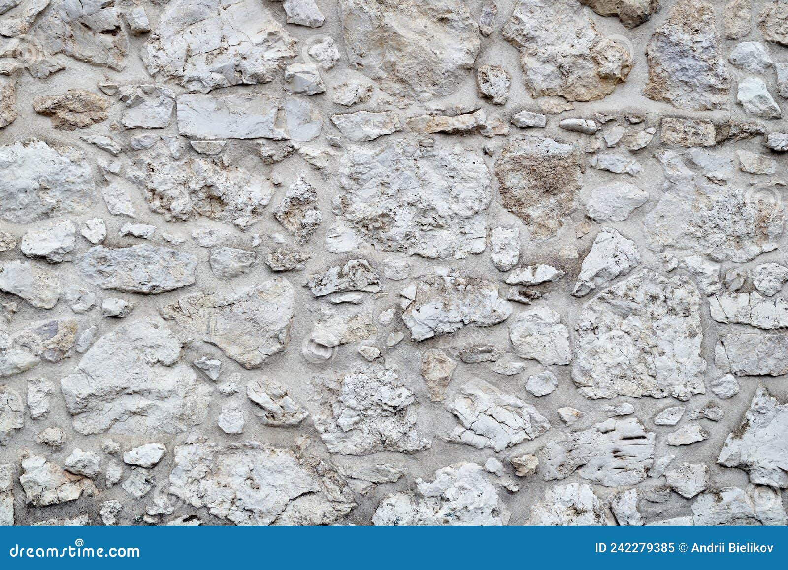 Stonework Background. White Stone Wall. Stock Image - Image of ...