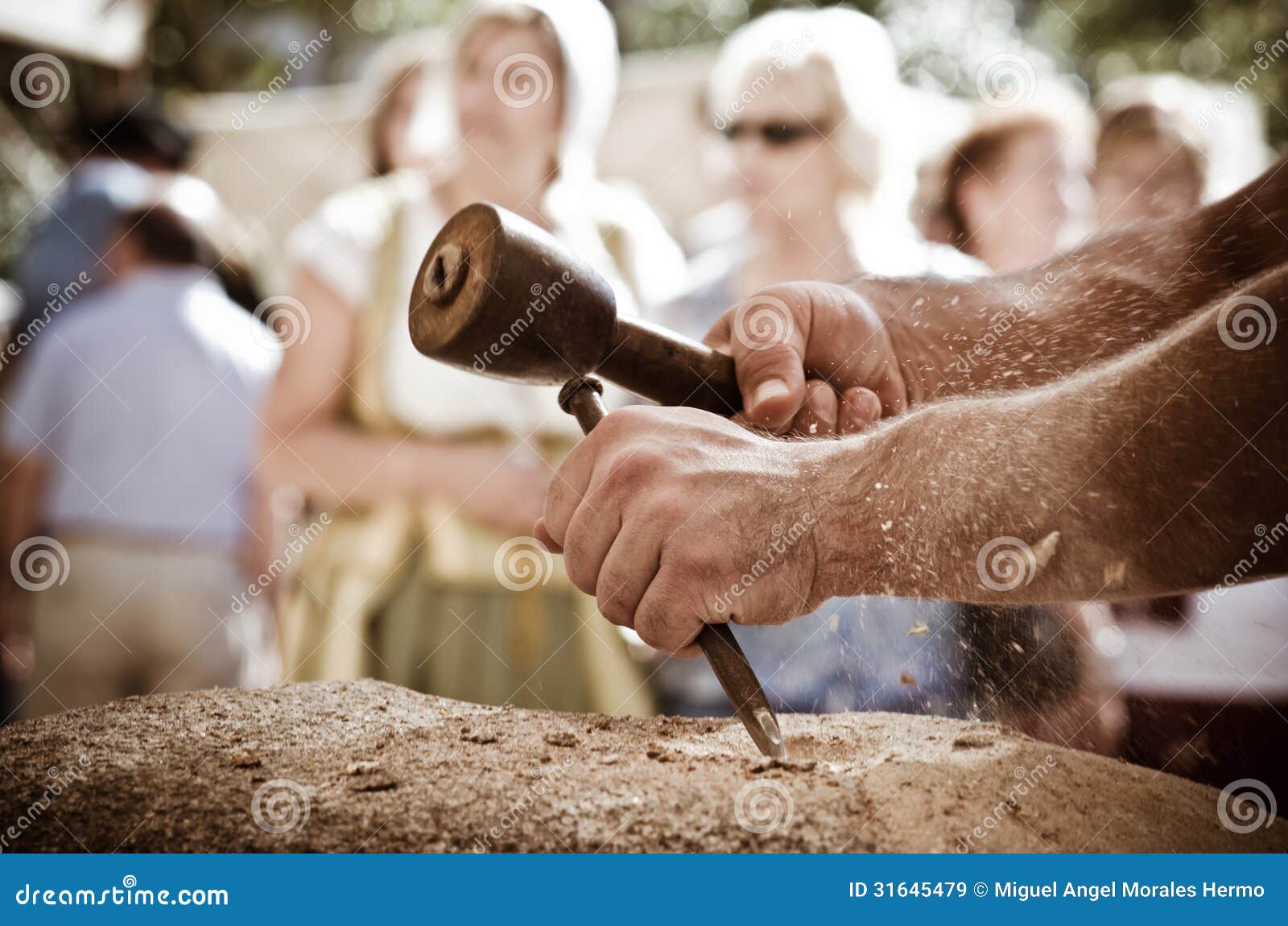 Stonework stock image. Image of chisel, craft, stonemason - 31645479