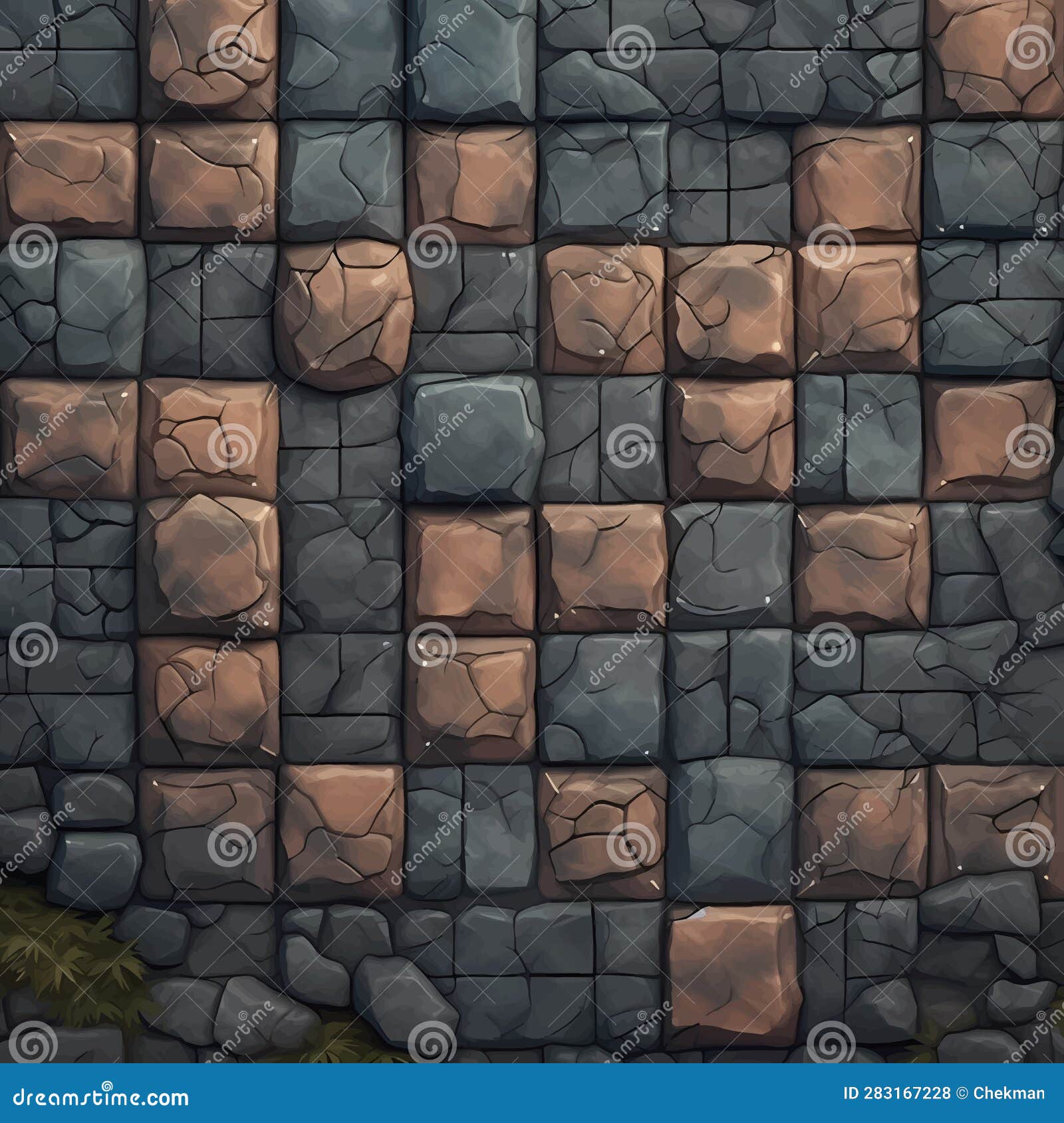 Stonework Wall. Texture of Old Stonework Wall Stock Illustration ...