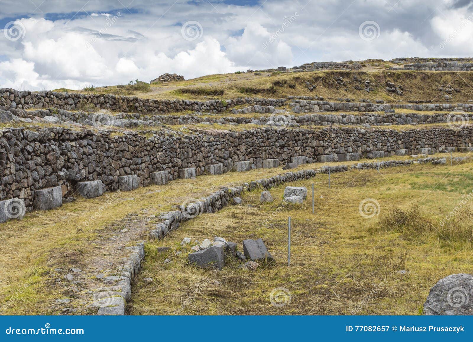 Stonework of the Walls of Sacsayhuaman, in Cusco, Peru Stock Image ...