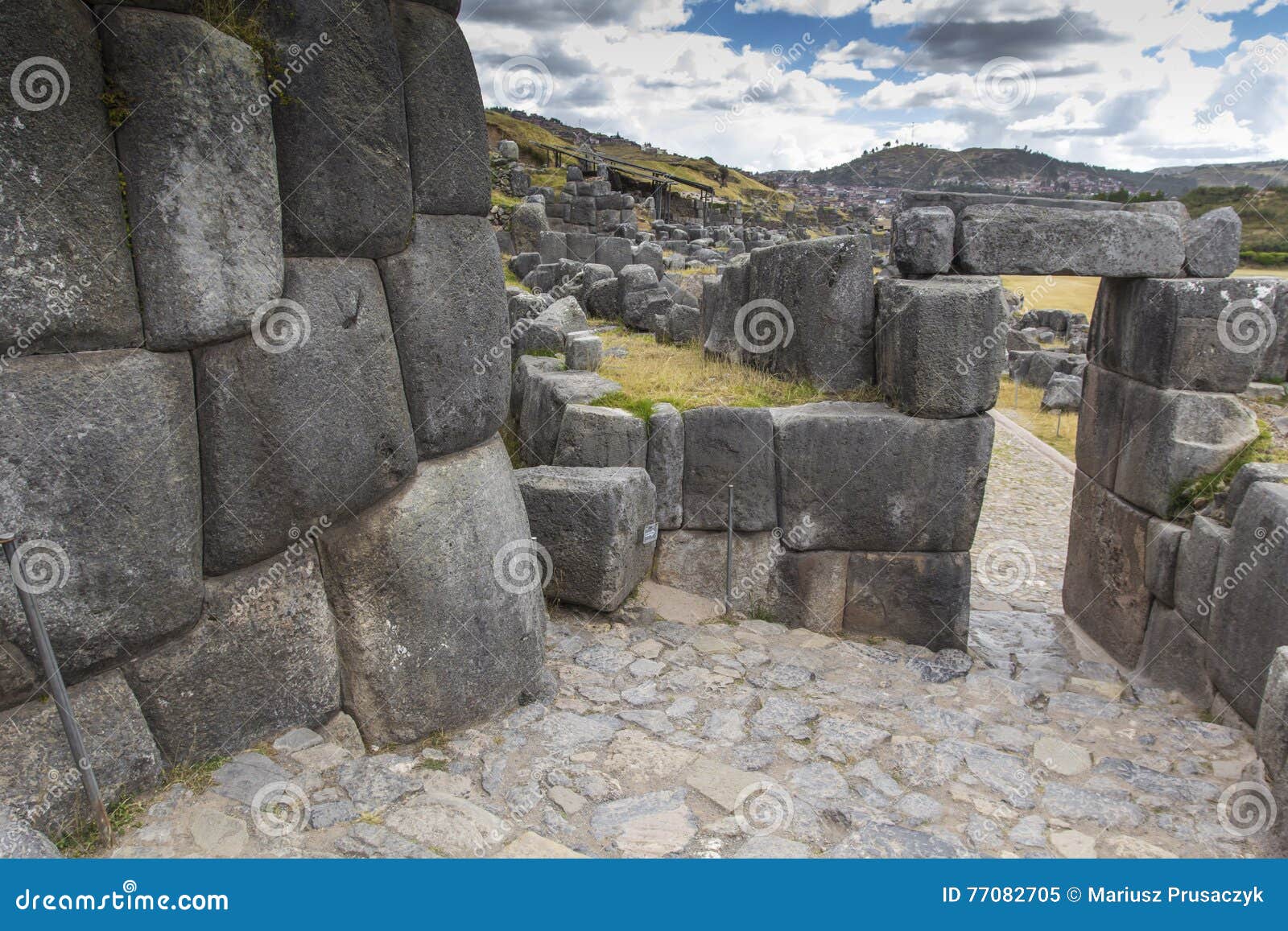 Stonework of the Walls of Sacsayhuaman, in Cusco, Peru Stock Image ...