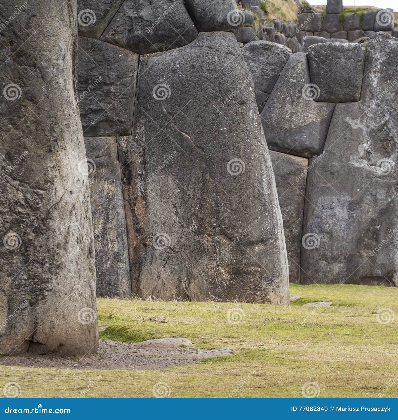 Stonework of the Walls of Sacsayhuaman, in Cusco, Peru Stock Photo ...