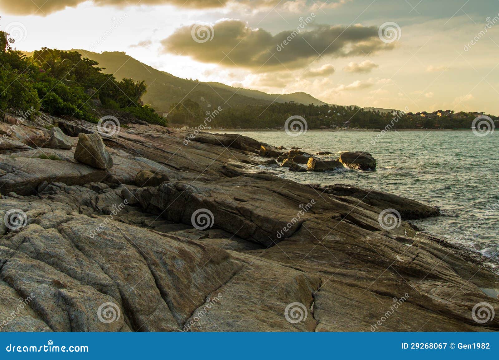 Stoney Island Shore stock image. Image of stone, thailand - 29268067