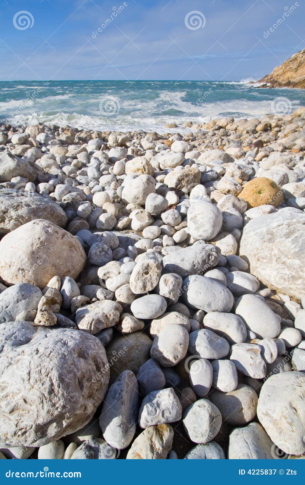 Stony beach stock image. Image of coastal, rock, seascape - 4225837