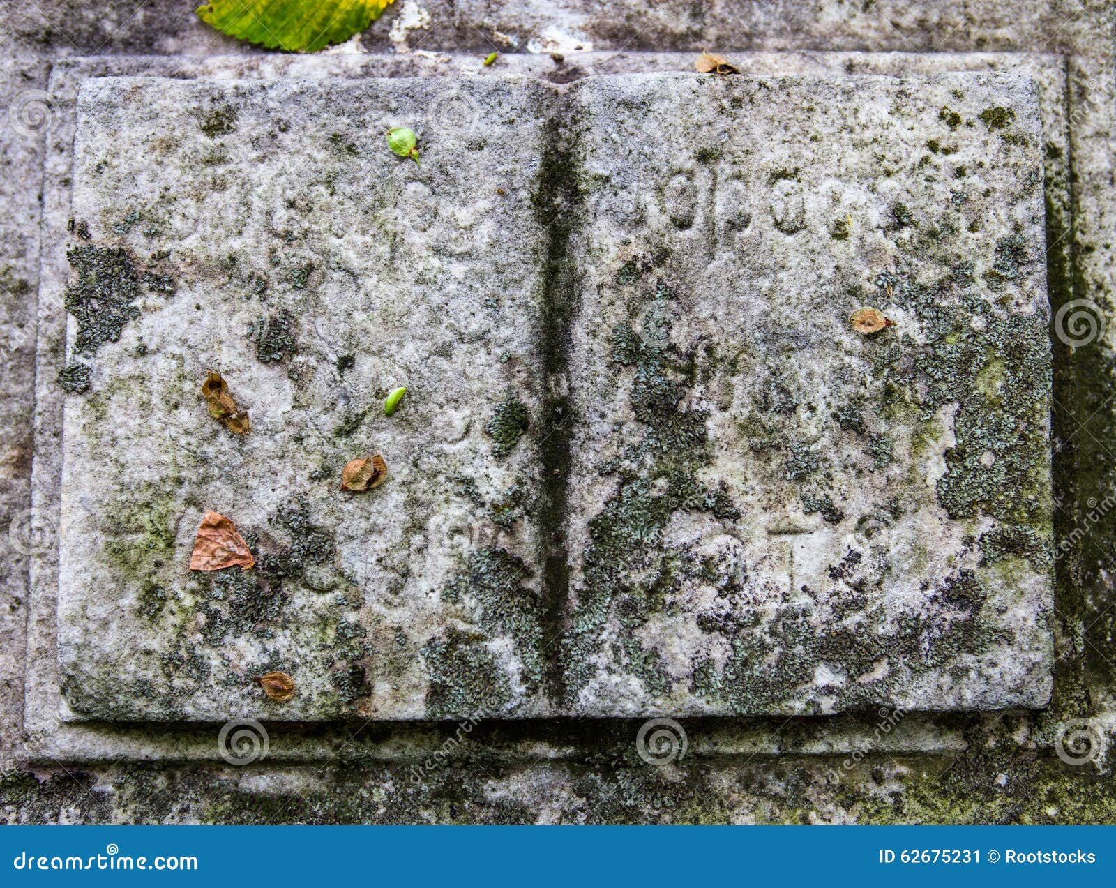 Stony Book Sculpture on the Old Gravestone Stock Image - Image of ...