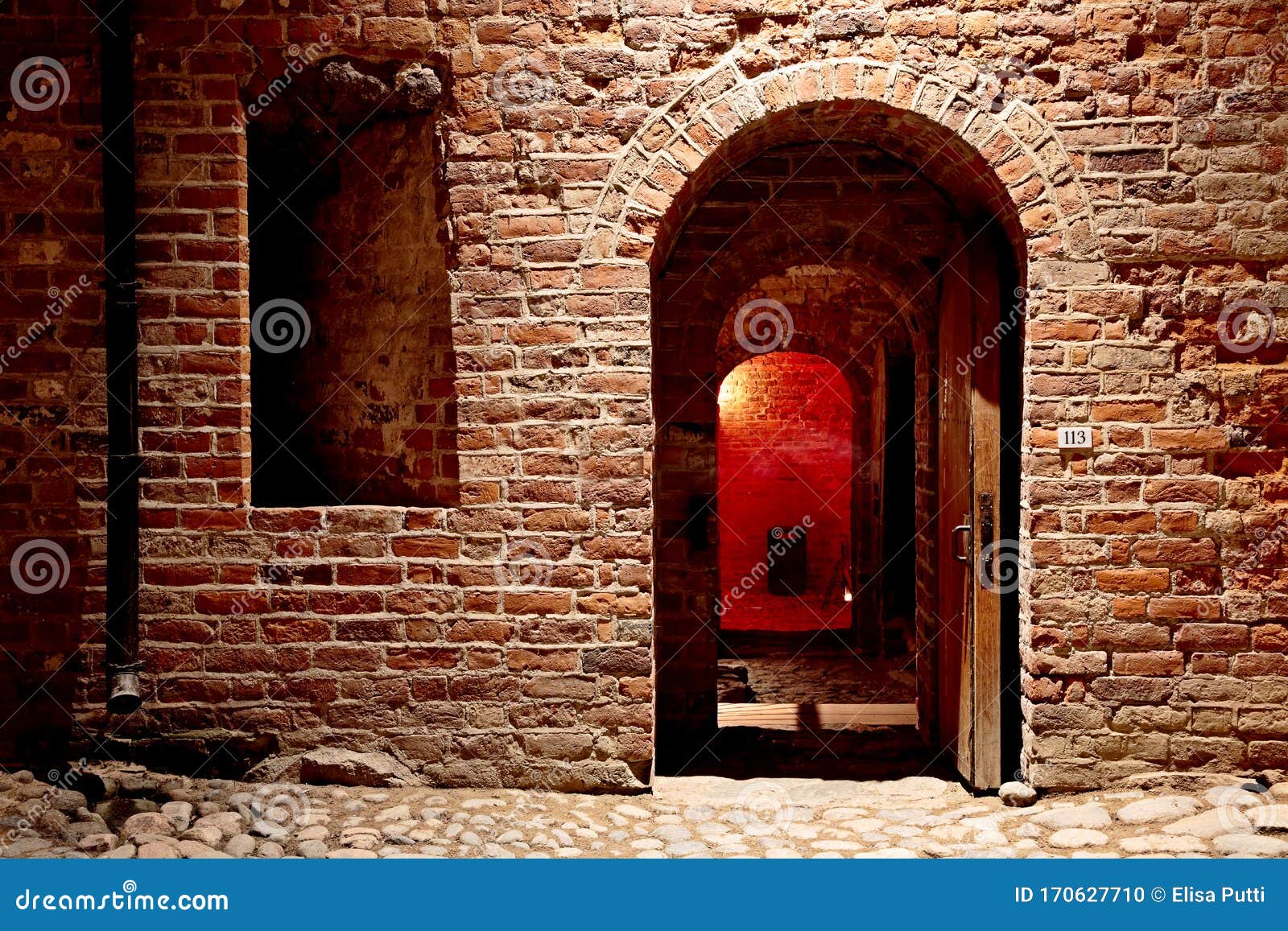 A Stony Courtyard of an Ancient Castle Stock Photo - Image of pavement ...
