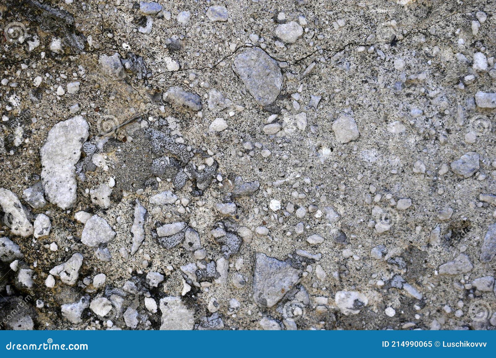 Stony Gray Concrete Surface with Pebbles and Rubble Stock Image - Image ...