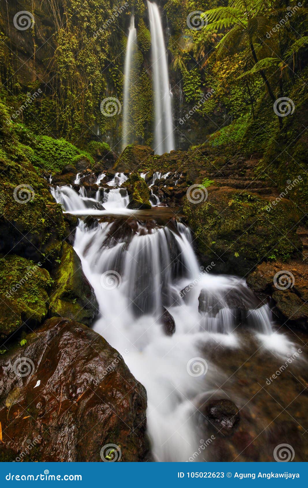 Li Phi Waterfall With SlowSpeed Shutter In Don Khone Stock Photography ...