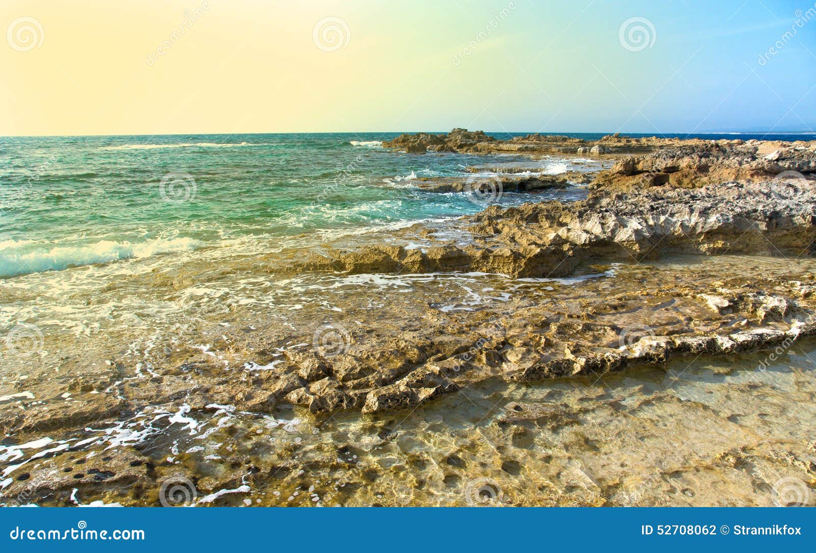The Stony Shore of the Sea. Seascape Stock Photo - Image of beach ...