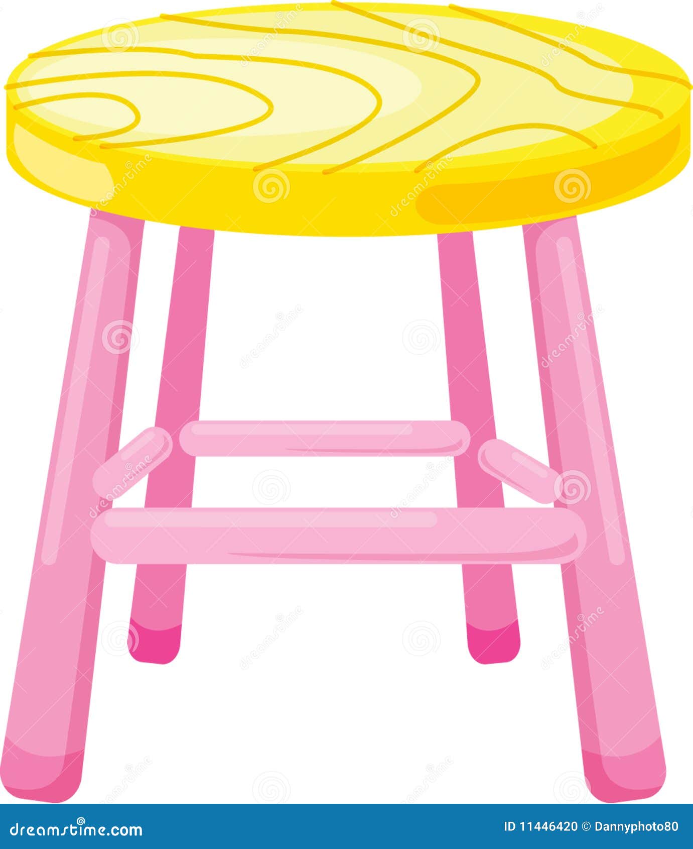 Stool White Cartoon Vector | CartoonDealer.com #83636607