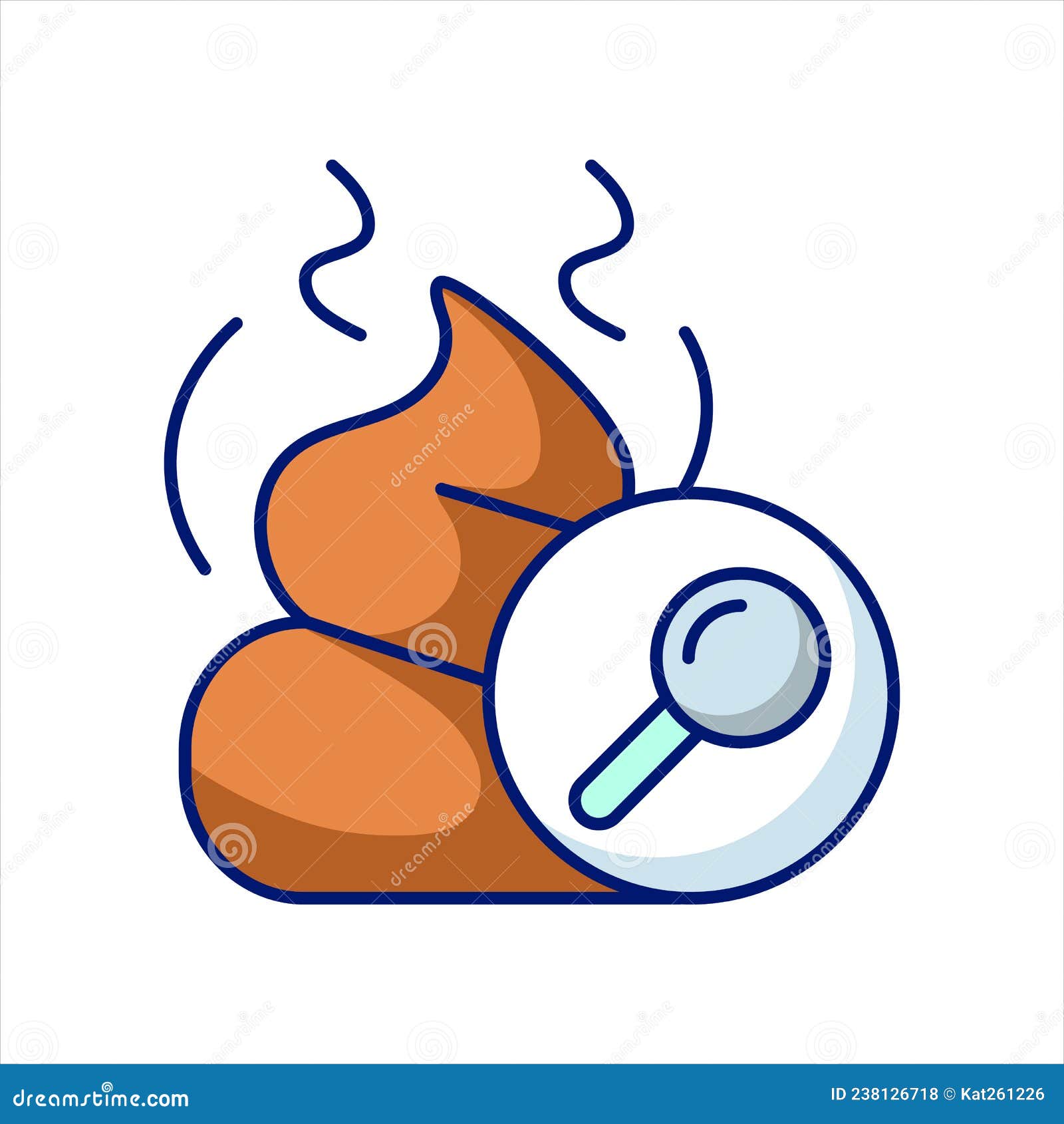 Stool Analysis Black Icon. Stool Test Icon. Vector Illustration Flat ...