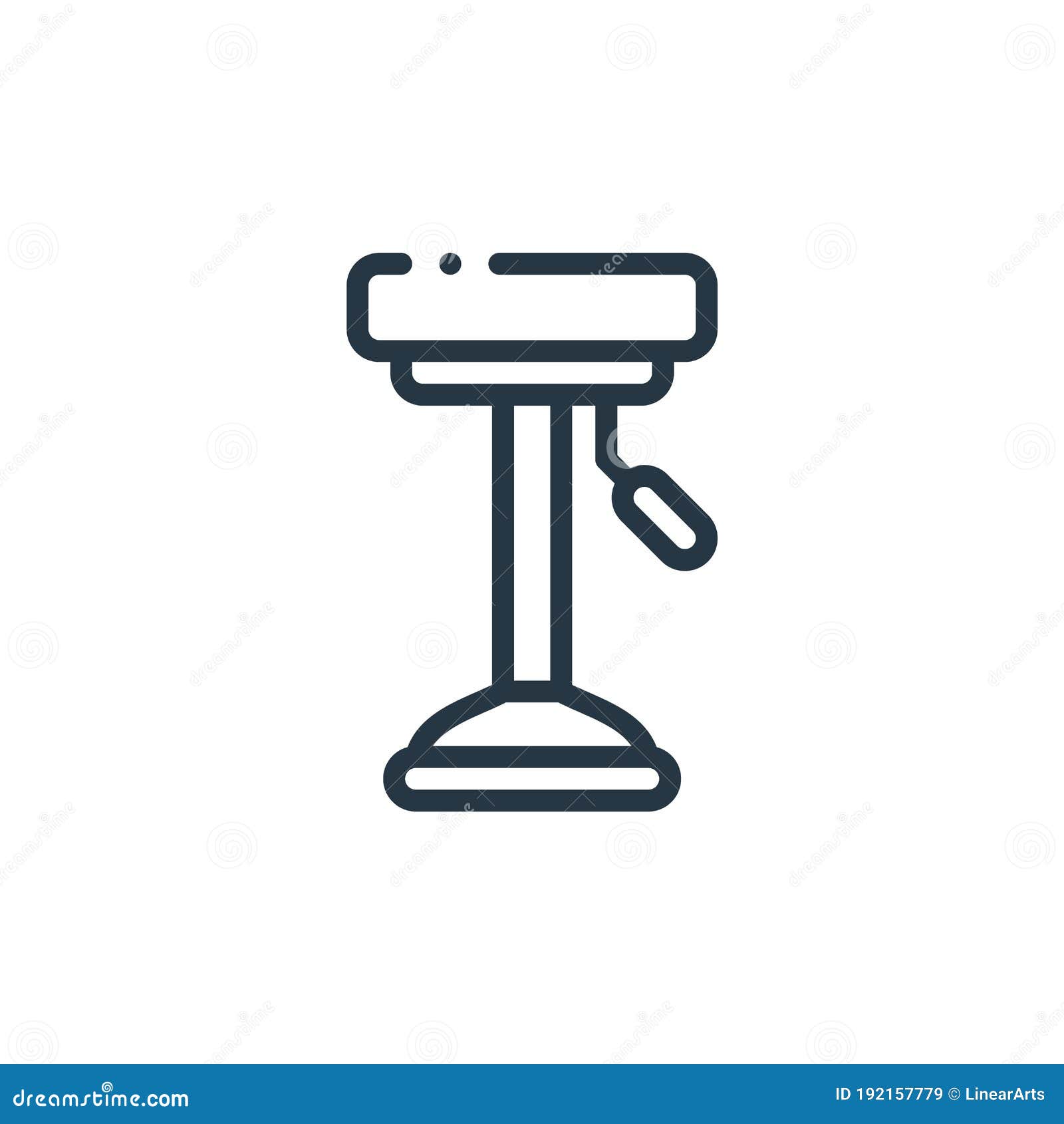Stool Icon Vector from Furniture Concept. Thin Line Illustration of ...