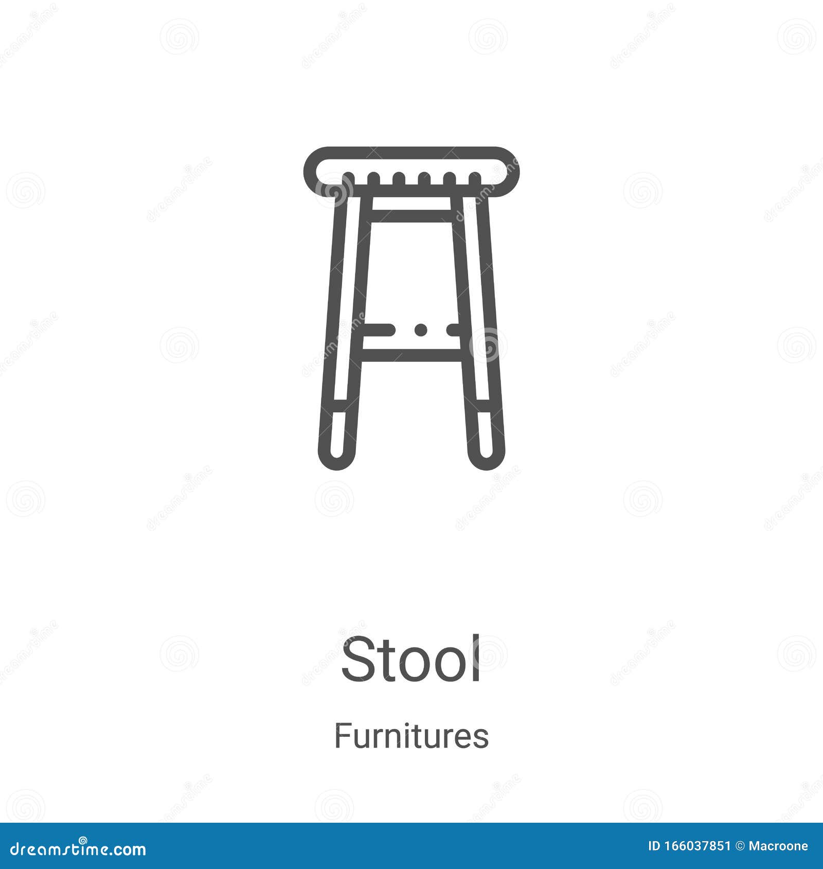 Stool Icon Vector from Furnitures Collection. Thin Line Stool Outline ...