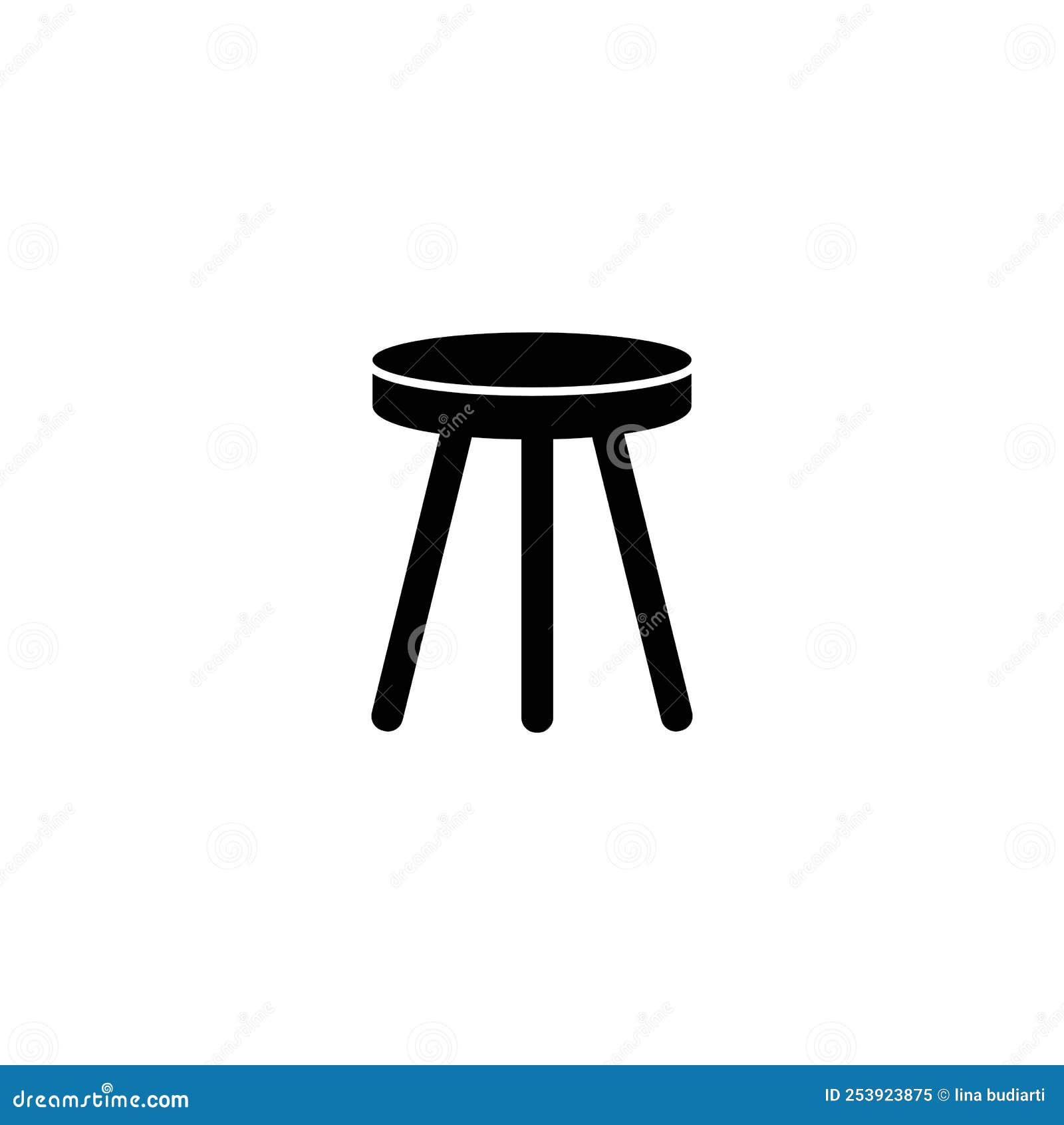 Stool icon stock vector. Illustration of modern, stool - 253923875