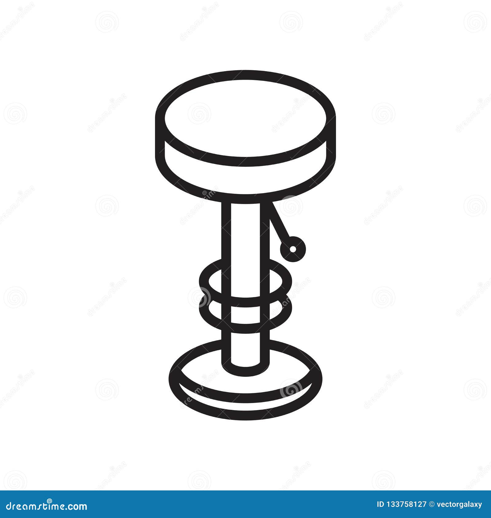 Stool Icon Vector Isolated on White Background, Stool Sign , Lin Stock ...