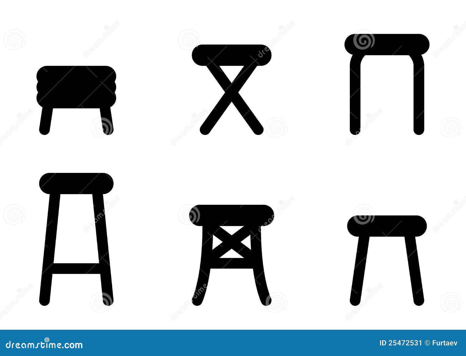 Stool icons stock vector. Illustration of concept, office - 25472531