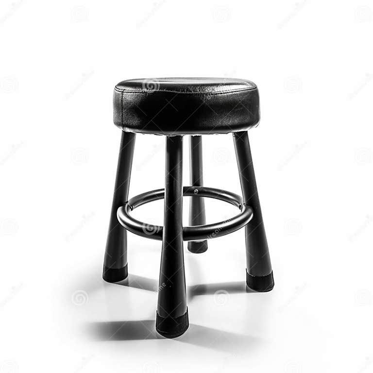 A Stool Isolated on Plain Color Background. Stock Illustration ...