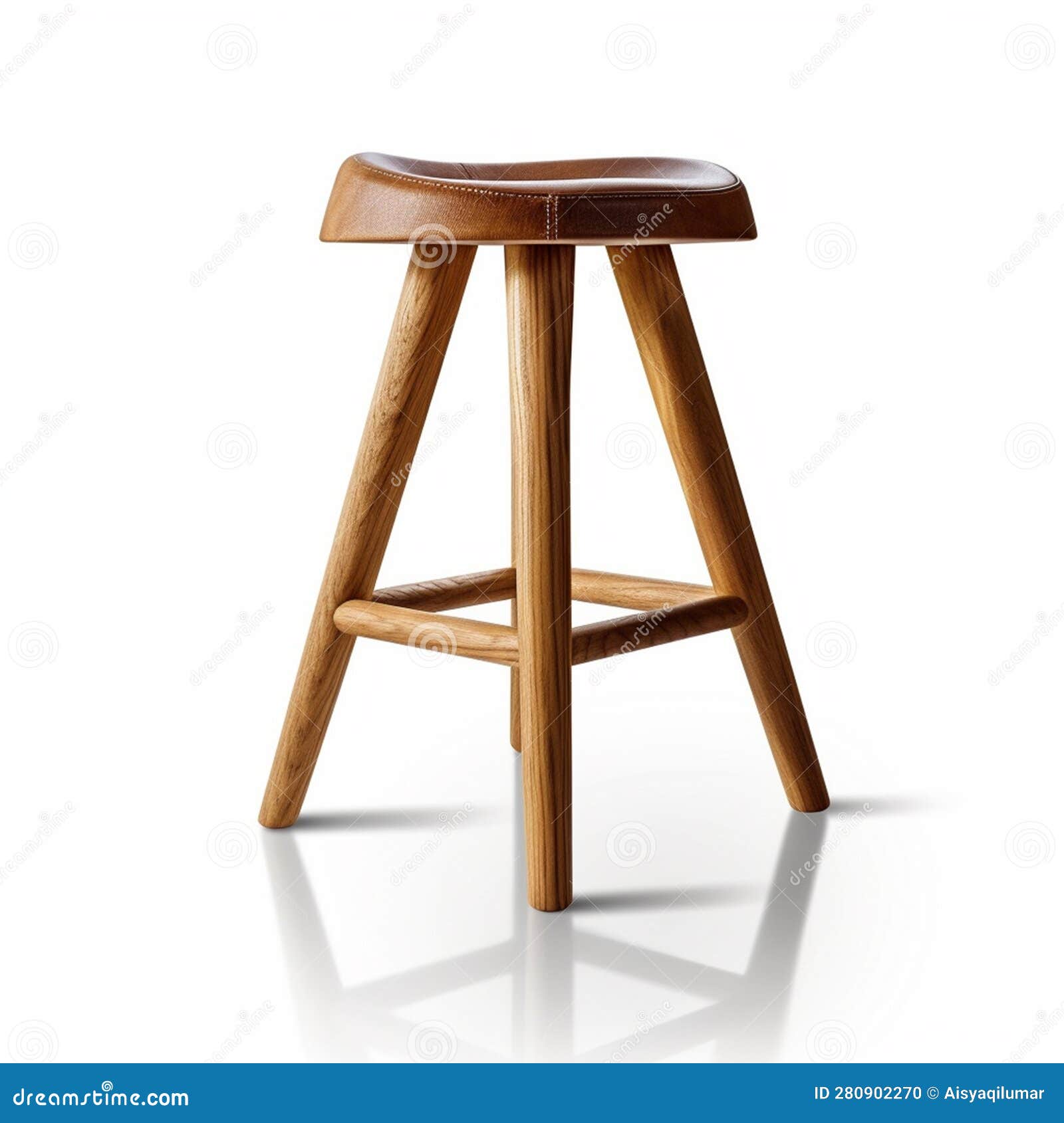 A Stool Isolated on Plain Color Background. Stock Illustration ...