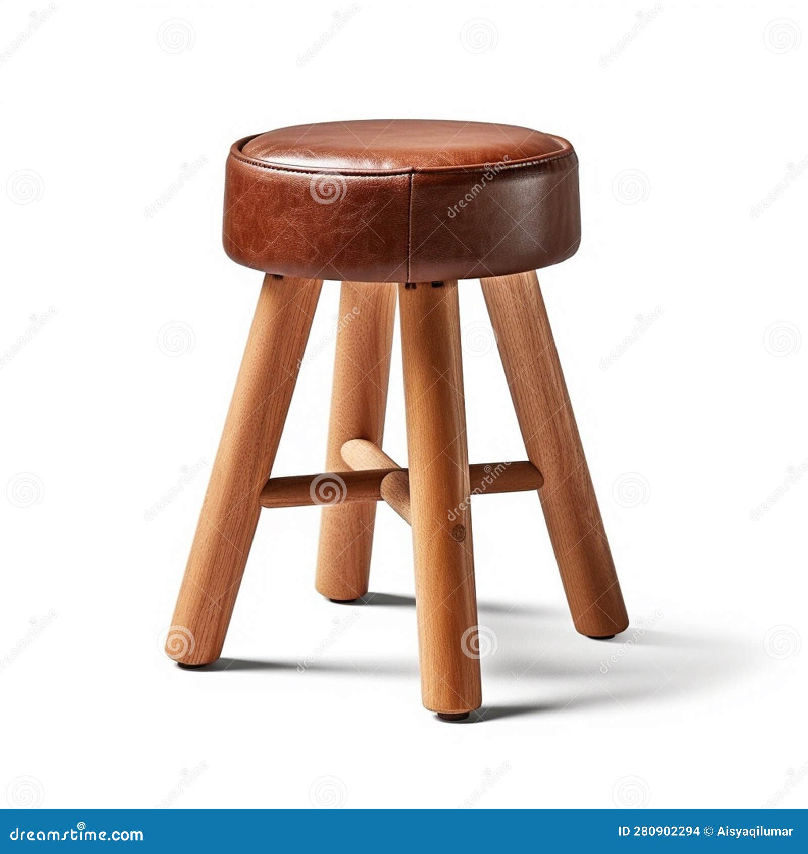A Stool Isolated on Plain Color Background. Stock Illustration ...