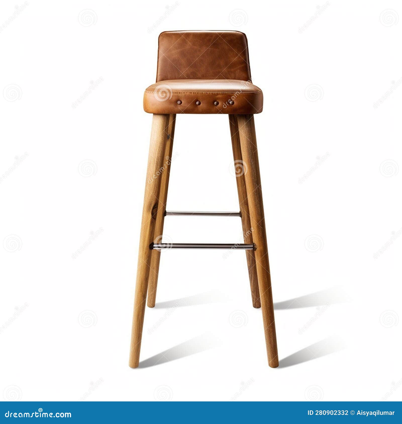A Stool Isolated on Plain Color Background. Stock Illustration ...