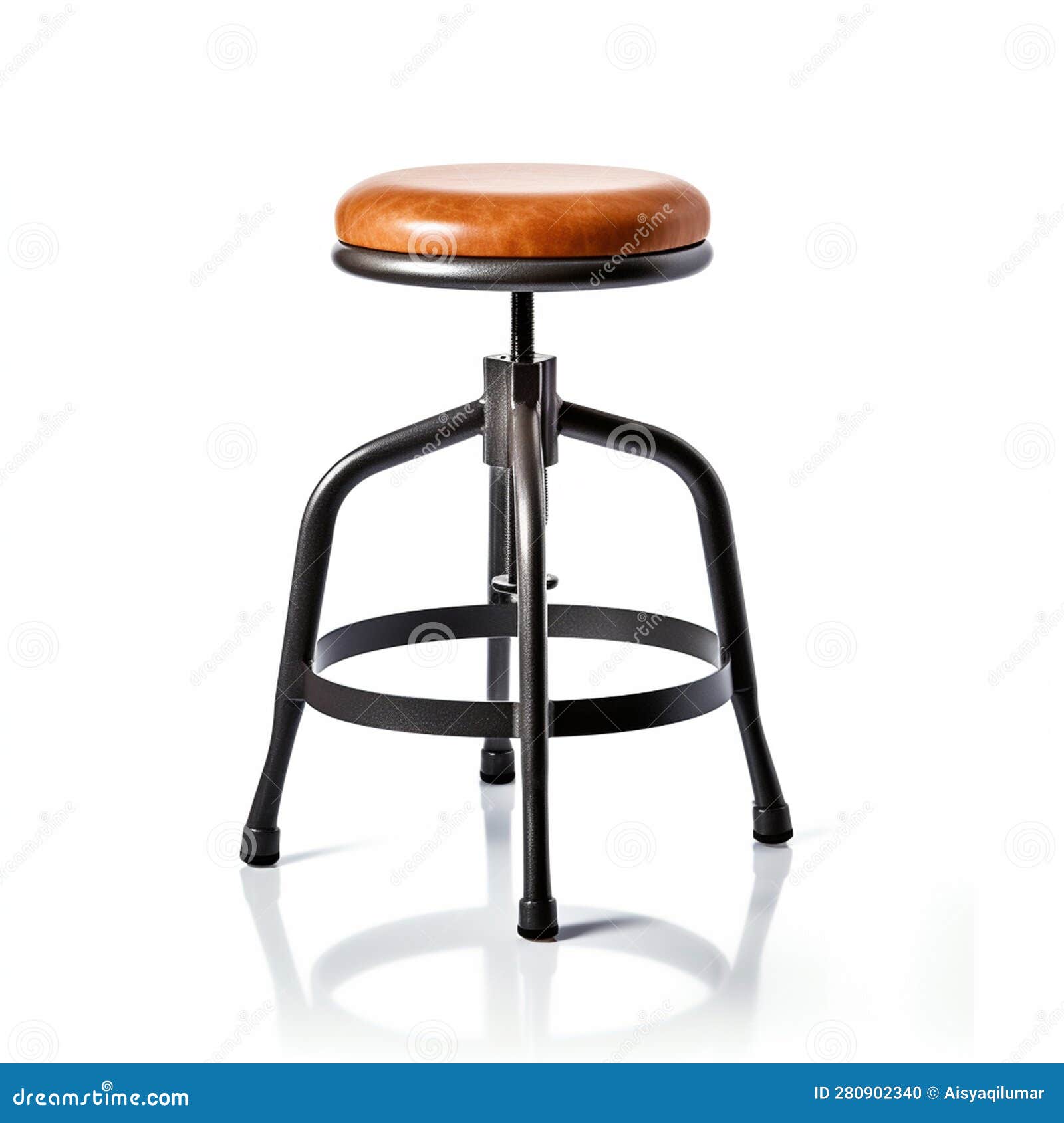 A Stool Isolated on Plain Color Background. Stock Illustration ...