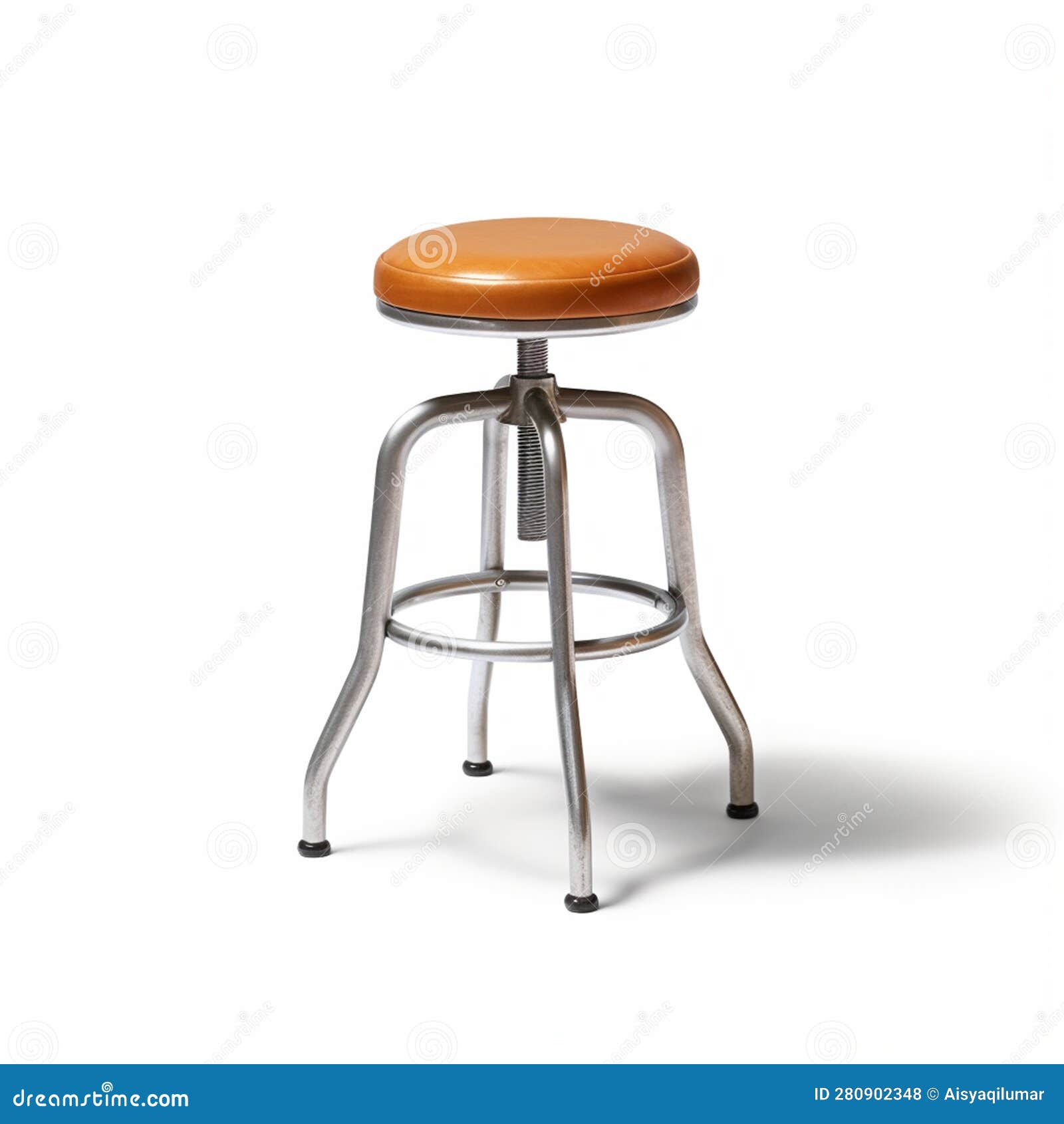A Stool Isolated on Plain Color Background. Stock Illustration ...