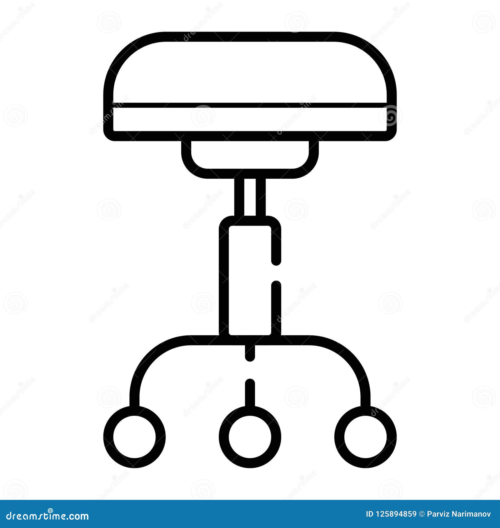 Stool line icon stock illustration. Illustration of interior - 125894859