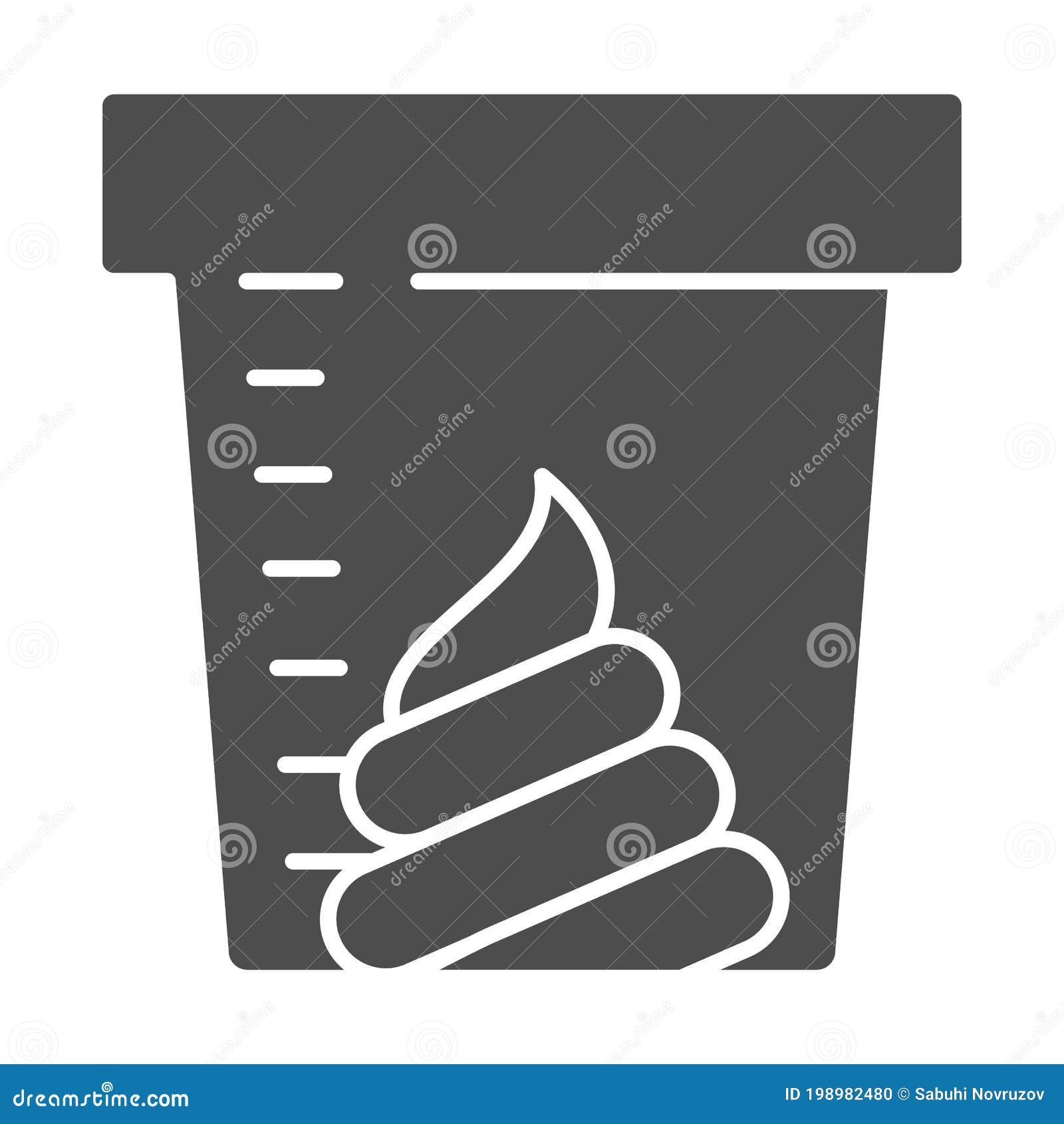 Stool Sample For Analysis Thin Line Icon, Medical Tests Concept, Fecal ...